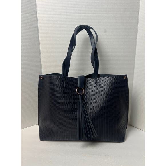 Ulta Beauty | Bags | Navy Blue Tote Ultra Textured Floppy By Tassel ...
